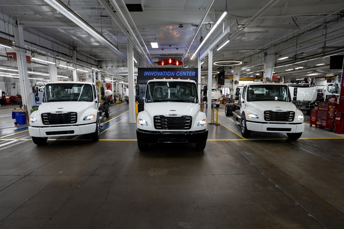 Freightliner kicks off production of electric eM2 | Clean Trucking