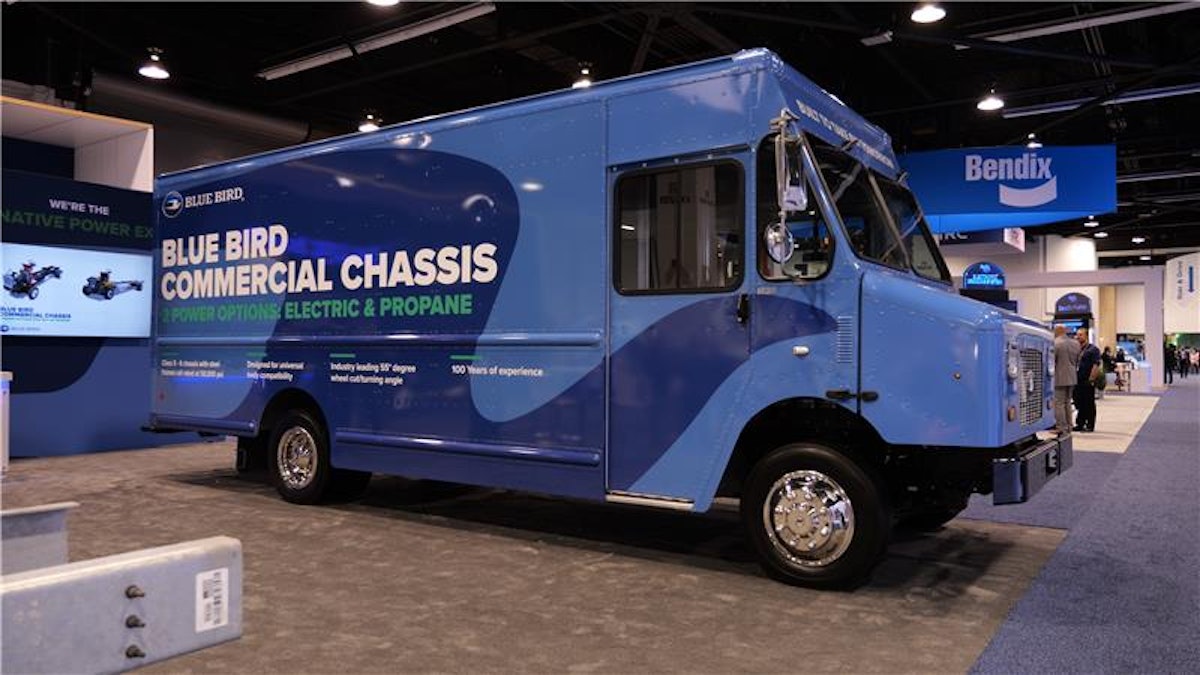 Blue Bird EV step van debuts at ACT Expo 2025 | Clean Trucking
